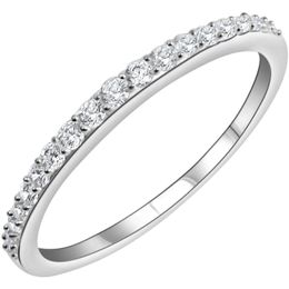 Firetti Damen Silberring "Schmuck Geschenk Silber 925 Fingerring Ring Memoire", 56, Silber 925 (Sterlingsilber), 1,7mm, silber, Silber 925