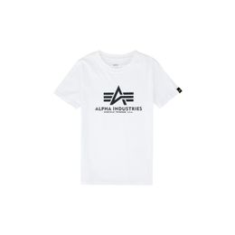 M&auml;dchen T-Shirt "Basic T-Shirt BL K", wei&szlig;, Gr. 8, Alpha Industries, Obermaterial: 100% Baumwolle, Shirts