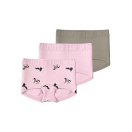 name it M&auml;dchen Hipster "NMFTIGHTS 3P BALLERINA HORSE NOOS", Gr. 116ballerina, Jersey, Obermaterial: 95% Baumwolle, 5% Elasthan, bedruckt, unifarben,