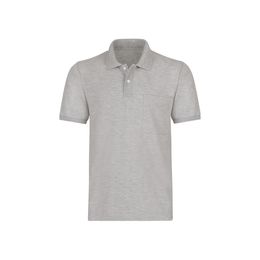 TRIGEMA Herren Poloshirt "TRIGEMA Polohemd mit Brusttasche", grau, Basic, Gr. XL, Piqu&eacute;, 100% Baumwolle, Shirts
