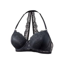Lascana Damen Neckholder-BH, Gr. 95, schwarz, Spitze, Obermaterial: 91% Polyamid, 9% Elasthan, BHs, Dessous mit softem Neckholder und Spitzenr&uuml;cken,