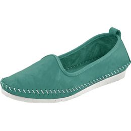 Andrea Conti Damen Slipper, Gr. 35, blau, Glattleder, Leder, Schuhe