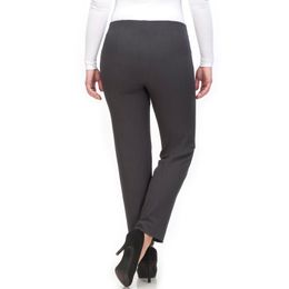 KjBRAND Damen Schlupfhose "Schlupfhose Susie in Bi-Stretch, Kammgarnoptik", grau, Gr. 22, Web, Obermaterial: 63% Polyester, 35% Viskose, 2% Elasthan,