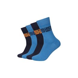 CAMP DAVID Herren Socken "4er Pack", Gr. 43paris blau, 70% Baumwolle, 28% Polyamid, 2% Elasthan, gemustert, Socken, 4er Pack Hochwertige Baumwolle