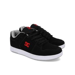 DC Shoes Herren Schn&uuml;rschuh "Manteca", Gr. 6schwarz, schwarz, rot, Obermaterial: Leder (Kuh) / Futter: Textil / Au&szlig;ensohle: Gummi., Schuhe