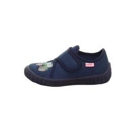 Superfit M&auml;dchen Hausschuh "BILL, WMS: mittel", Gr. 29, blau, Textil, bestickt, Schuhe, Kindergarten Schuh im Jeans-Look, Gr&ouml;&szlig;enschablone zum Download