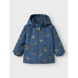 name it Jungen Outdoorjacke "NMMMAX PA JACKET AOP NOOS", blau, Gr. 92, bedruckt, Web, Obermaterial: 100% Polyester, Jacken