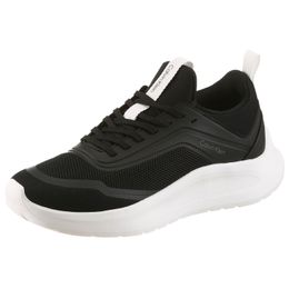 Calvin Klein Damen Slip-On Sneaker "LIGHT RUNNER SOCK MESH LYCRA", Gr. 40, schwarz-wei&szlig;, Textil, Mesh, kontrastfarbene Details, Schuhe, Slipper,