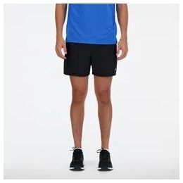 Laufshorts New Balance "SPORT ESSENTIAL SHORT 5", Herren, Gr. S, N-Gr, schwarz (schwarz (001)), Obermaterial: 100% Polyester, Hosen, aus Stretchmaterial, feuchtigkeitsabweisend, leicht