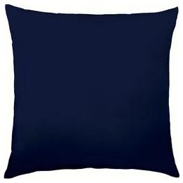 Kissenbezug Kaeppel "Uni Mako-Satin, 100% Baumwolle", blau (marine), B:80cm L:80cm, Baumwolle, Obermaterial: 100% Baumwolle, Kissenbez&uuml;ge, Kissenbezug, Kissenh&uuml;lle in vielen sch&ouml;nen Farbt&ouml;nen mit Rei&szlig;verschluss
