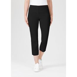 Stehmann Damen 3/4-Hose "Ina", schwarz, Gr. 38, unifarben, Web, Obermaterial: 65% Viskose, 30% Polyamid, 5% Elasthan, Hosen, 3/4-L&auml;nge mit Stretch