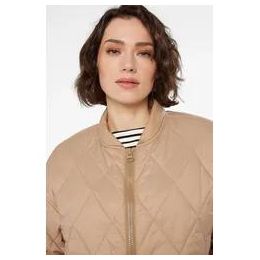 Outdoorjacke SENSES.THE LABEL, Damen, Gr. L, natural beige, Web, Material: 100% Polyamid, Futter: 100% Polyamid, F&uuml;llung: 100% Polyester, unifarben, regular fit kurz, eingesetzt elastischer Bund, Jacken Outdoorjacke, mit Elastikb&uuml;ndchen
