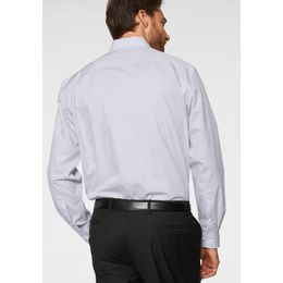 OLYMP Herren Businesshemd "Luxor comfort fit", grau, Gr. 48, unifarben, Web, Obermaterial: 100% Baumwolle, Hemden, unifarben, b&uuml;gelfrei, mit