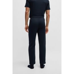 BOSS Herren Pyjamahose "Waffle Pants", Gr. L, blau, Jersey, Obermaterial: 60% Baumwolle, 40% Polyester, Hosen