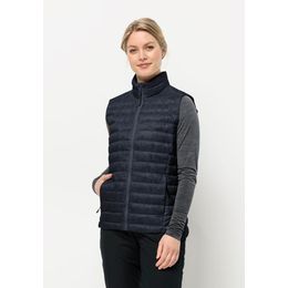 Jack Wolfskin Damen Daunenweste "PILVI DOWN VEST W", blau, Gr. M, Obermaterial: 100% Polyester. Futter: 100% Polyester. F&uuml;llung: 90% Entendaune, 10%