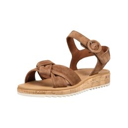 Paul Green Damen Riemchensandale "Paul Green Sandalen Leder", Gr. 40nut, Leder, Schuhe