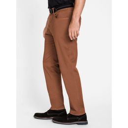CLASSIC Herren 5-Pocket-Hose, braun, Gr. 25, unifarben, 97% Baumwolle, 3% Elasthan, Hosen