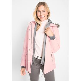 bonprix Damen Winterjacke "Winterjacke in 2-in1 Optik", rosa, Gr. 46, unifarben, Web, Obermaterial: 100% Polyester. Futter: 100% Polyester.