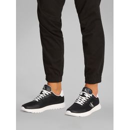 Herren Sneaker "3 EVA RUNNER MESH", Calvin Klein Jeans, Gr. 41, schwarz-wei&szlig;, Lederimitat, Textil, Schuhe, Freizeitschuh, Halbschuh, Schn&uuml;rschuh mit