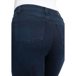 WONDERJEANS Damen Schlagjeans, blau, Gr. 44, unifarben, Denim/Jeans, Obermaterial: 48% Polyester, 30% Baumwolle, 12% Viskose, 6% Lyocell (TENCEL ),