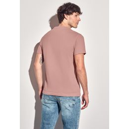 Street One MEN Herren T-Shirt, orange, Gr. M, bedruckt, Web, 100% Baumwolle, Shirts, mit Rundhalsausschnitt