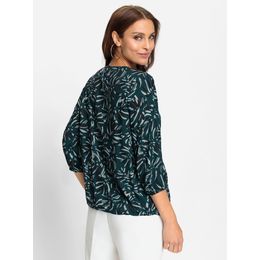 Lady Damen Schlupfbluse, gr&uuml;n, Gr. 36, gemustert, mehrfarbig, 100% Viskose, Blusen