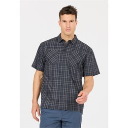 WHISTLER Herren Outdoorhemd "Leslies"dunkelgrau, Gr. 4XL, kariert, 60% Baumwolle, 40% Viskose, Hemden, relaxed fit
