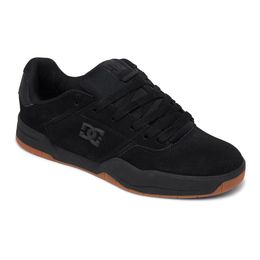 DC Shoes Herren Schn&uuml;rschuh "Central", Gr. 12, schwarz, Obermaterial: Leder / Futter: Textil / Au&szlig;ensohle: Gummi, Schuhe