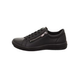 Legero Damen Sneaker "TANARO 5.0", Gr. 37, schwarz, Nappaleder, unifarben, Schuhe, Komfortschuh, Freizeitschuh, Schn&uuml;rschuh mit Rei&szlig;verschluss
