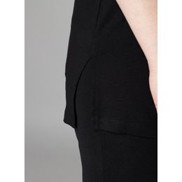 Damen Tr&auml;gertop, schwarz, Gr. 50, Base Level Curvy, unifarben, Jersey, Obermaterial: 94% Viskose, 6% Elasthan, Tops, H&uuml;ftbedeckender Schnitt mit