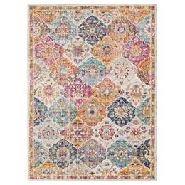 Teppich LIVABLISS "Teppich CUZCO Quadrat", bunt, B:200cm H:7mm L:275cm, Kunstfaser, Teppiche, Teppich, Orient-Optik, Vintage Design, Boho Stil, Kurzflor, Wohnzimmer
