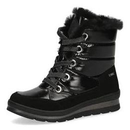 Winterboots Caprice, Damen, Gr. 37,5, schwarz, Lederimitat, Textil, Schuhe Winterboots, mit wasserabweisender TEX-Membran