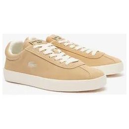 Sneaker Lacoste "BASESHOT 124 2 SFA", Damen, Gr. 38, lt brw, off wht, Leder, Schuhe Sneaker