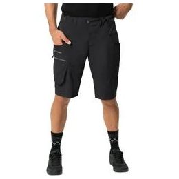 Fahrradhose Vaude "MEN'S QIMSA SHORTS", Herren, Gr. S, N-Gr, schwarz (schwarz uni), Obermaterial: 100% Polyamid, Hosen Fahrradhose, f&uuml;r Radsport, aus Polyamid, mit Sitzpolster, mit Eingrifftasche