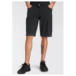 Fahrradhose Vaude "LEDRO", Herren, Gr. M, N-Gr, schwarz (schwarz, schwarz), Obermaterial: 100% Polyester. Obermaterial 2: 92% Polyester, 8% Elasthan, unifarben, Hosen Fahrradhose, sportlicher Stil, f&uuml;r Radsport, schnell trocknend