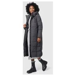 Winterjacke Marikoo "Nadeshikoo XIV", Damen, Gr. XS, grau (anthrazit), Obermaterial: 100% Polyester; Innenseite: 100% Polyester; Futter: 100% Polyester; Wattierung: 100% Polyester, Jacken Winterjacke, extra langer Winter Mantel gesteppt