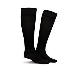 Kunert Herren Kniestr&uuml;mpfe "FLY&CARE", Gr. 41, schwarz, Baumwollmischung, Socken, St&uuml;tzklasse 3, druckfreier Komfortbund