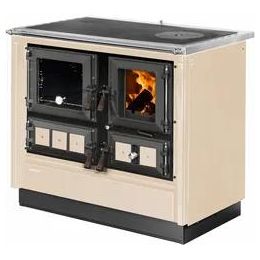 Festbrennstoffherd Justus "Rustico-90 2.0", beige (schwarz), Kamin&ouml;fen