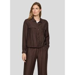 Rabe Damen Klassische Bluse "Bluse", braun, Gr. 44, unifarben, 45%Viskose 37%Lyocell 18%Polyamid, Blusen