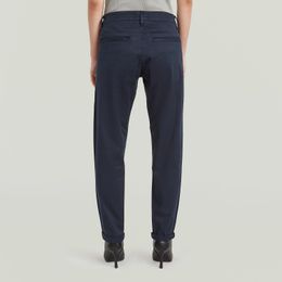 G-Star Raw G-STAR Damen Chinohose "Kate Chino Boyfriend", blau, Gr. 28, unifarben, Web, Obermaterial: 97% Baumwolle, 3% Elasthan, Hosen, mit Relaxed Fit an