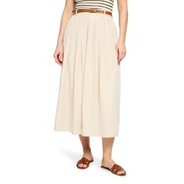 Maxirock Cartoon "Damen mit G&uuml;rtel", Damen, Gr. 36, pearl vanila, Obermaterial: 100% Polyester, ausgestellt lang, R&ouml;cke Maxirock