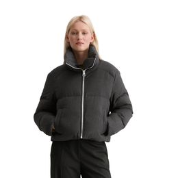 Marc O'Polo MARC O'POLO Damen Outdoorjacke "aus softem Flanell", grau, Gr. 42, unifarben, Obermaterial: 62% Polyester, 20% Viskose, 15% Schurwolle, 3% Elasthan.