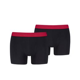 Levi's LEVI'S Herren Boxershorts "LEVIS MEN TWILL WB BOXER BRIEF 2P", Gr. XLschwarz, rot, Single Jersey, Obermaterial: 95% Baumwolle, 5% Elasthan,