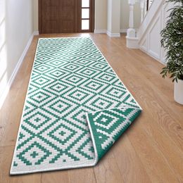 Teppich OTTO HOME, B:80cm H:5mm L:250cm, gr&uuml;n, Kunstfaser, Wohnzimmer, Teppiche, "Ronda Wendeteppich", Sisal-Optik, Flachgewebe, In- und Outdoor,