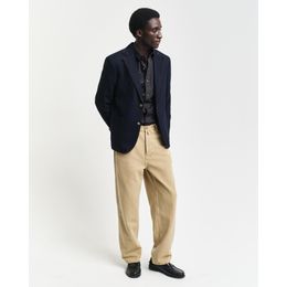 Gant Herren Langarmhemd "SLIM CLASSIC POPLIN SHIRT", schwarz, Gr. M, unifarben, Obermaterial: 100% Baumwolle, Hemden, mit klassischer Logostickerei