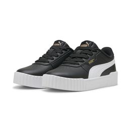 Puma Damen Sneaker "Carina 3.0 Sneakers M&auml;dchen", Gr. 30, schwarz-wei&szlig;, Obermaterial: Textil, Synthetik; Futter: Textil; Innensohle: Textil;