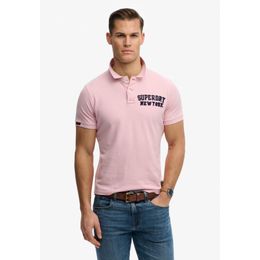 Superdry Herren Poloshirt "VINTAGE ATHLETIC POLO"montauk pink, Gr. S, bedruckt, Single Jersey, Obermaterial: 100% Baumwolle, Shirts, mit Polokragen
