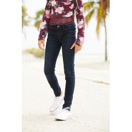 Arizona M&auml;dchen Jeansjeggings "Stretch-Jeans f&uuml;r M&auml;dchen", blau, Gr. 128, unifarben, Denim/Jeans, Obermaterial: 71% Baumwolle, 26% Polyester, 3%