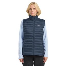 Jack Wolfskin Damen Daunenweste "PILVI DOWN VEST W", blau, Gr. XL, Obermaterial: 100% Polyester. Futter: 100% Polyester. F&uuml;llung: 90% Entendaune, 10%