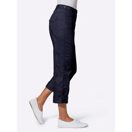 Casual Looks Damen Webhose, blau, Gr. 20, unifarben, 98% Baumwolle, 2% Elasthan, Hosen